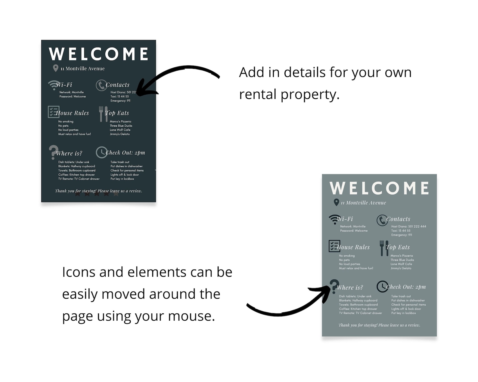 Airbnb Welcome Sign | Airbnb Template | Airbnb Signage | Airbnb Signs ...