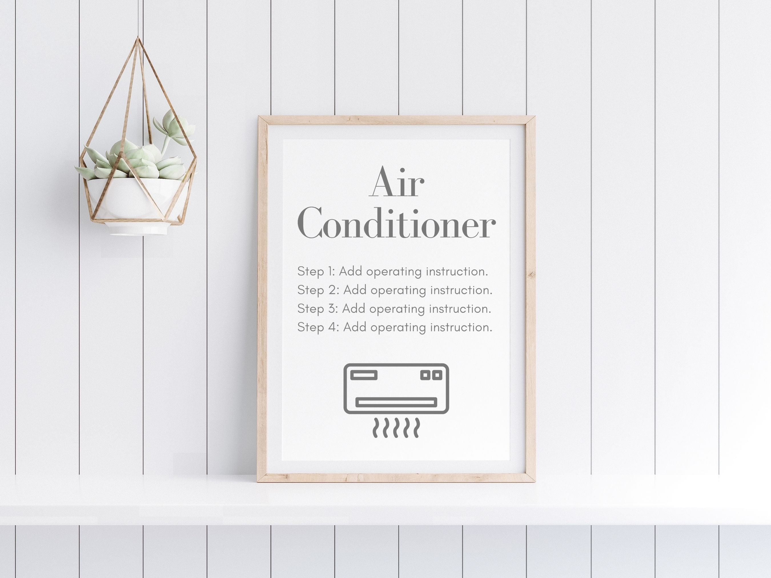 Airbnb Air Conditioner Sign | Airbnb Air Conditioner Instructions ...