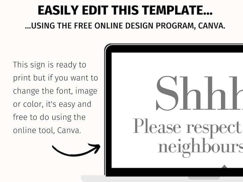 Airbnb Quiet Please Sign | Airbnb Noise Rules Sign | Airbnb Template ...