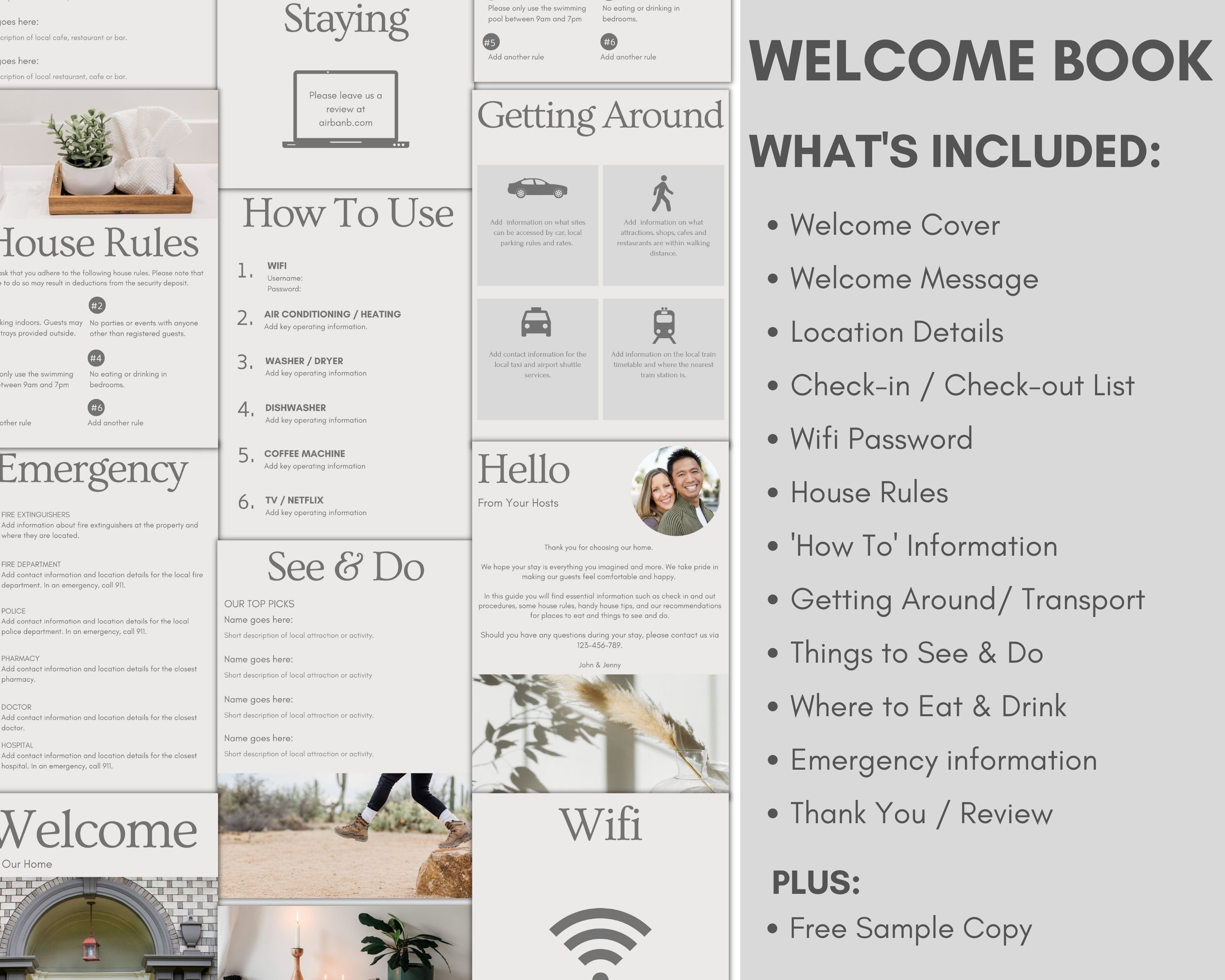 MEGA Airbnb Bundle Airbnb Welcome Book 18 Airbnb Signs - Etsy