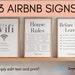 Airbnb Signs Set of 3, Airbnb Signage, Airbnb Sign Templates, Wifi ...