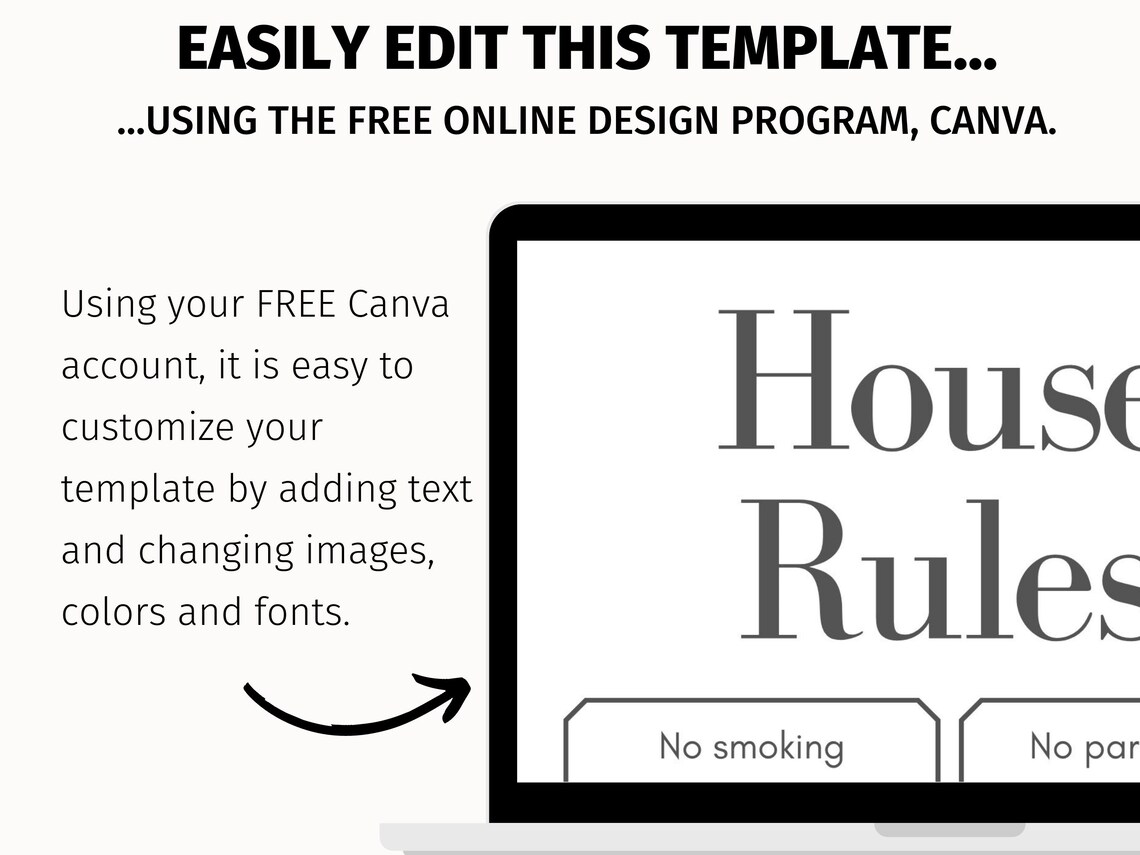 Airbnb House Rules Sign Template | Airbnb Home Rules Sign | Airbnb ...