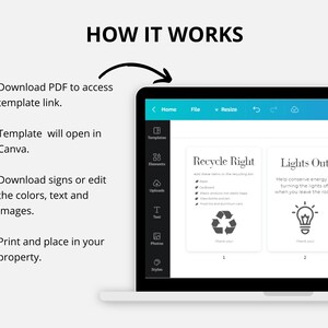Airbnb Signs Eco Friendly, Set of 3, Airbnb Signage, Airbnb Template ...