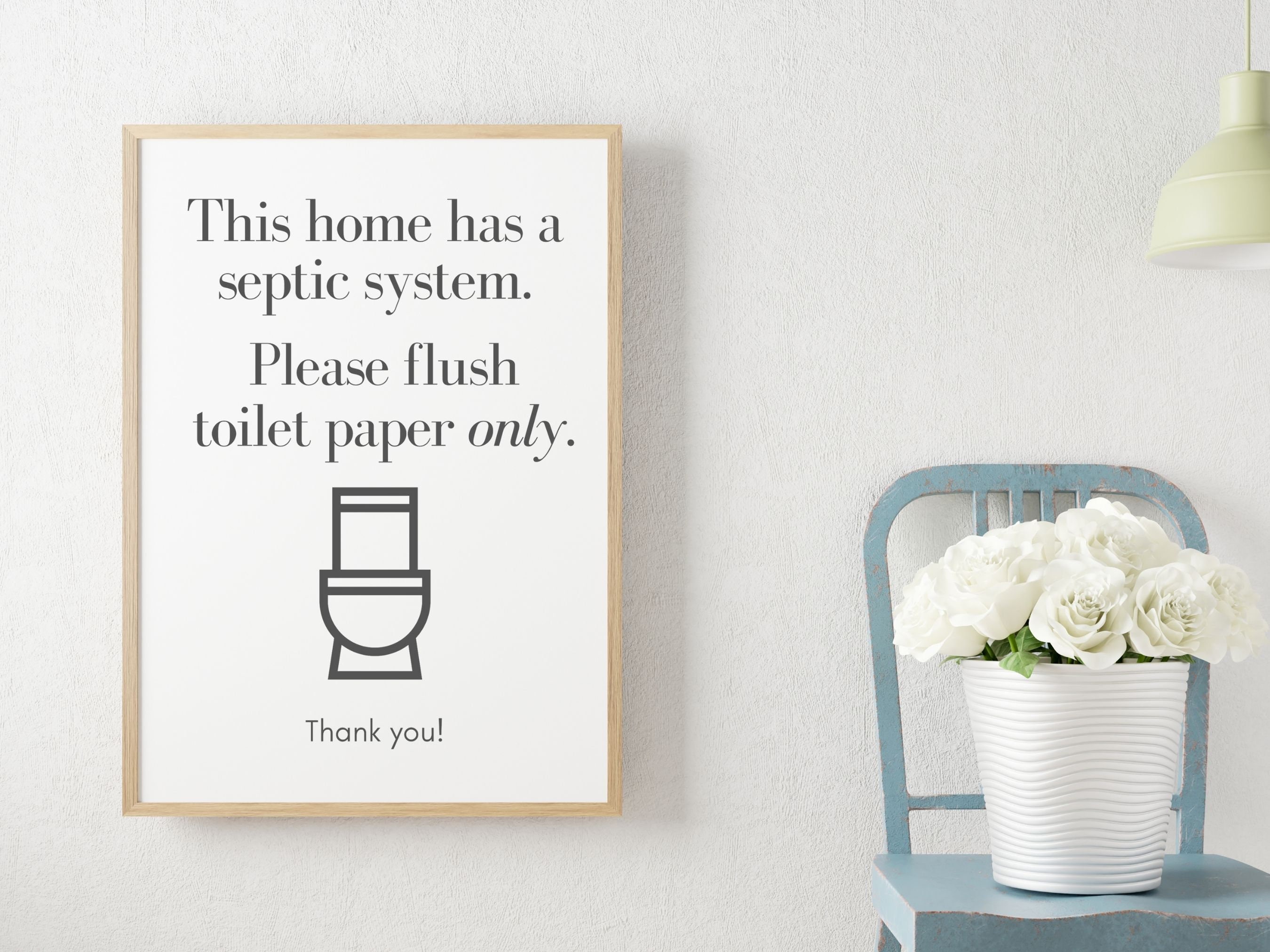 Airbnb Septic System Sign | Airbnb Flush Sign | Airbnb Toilet Sign ...