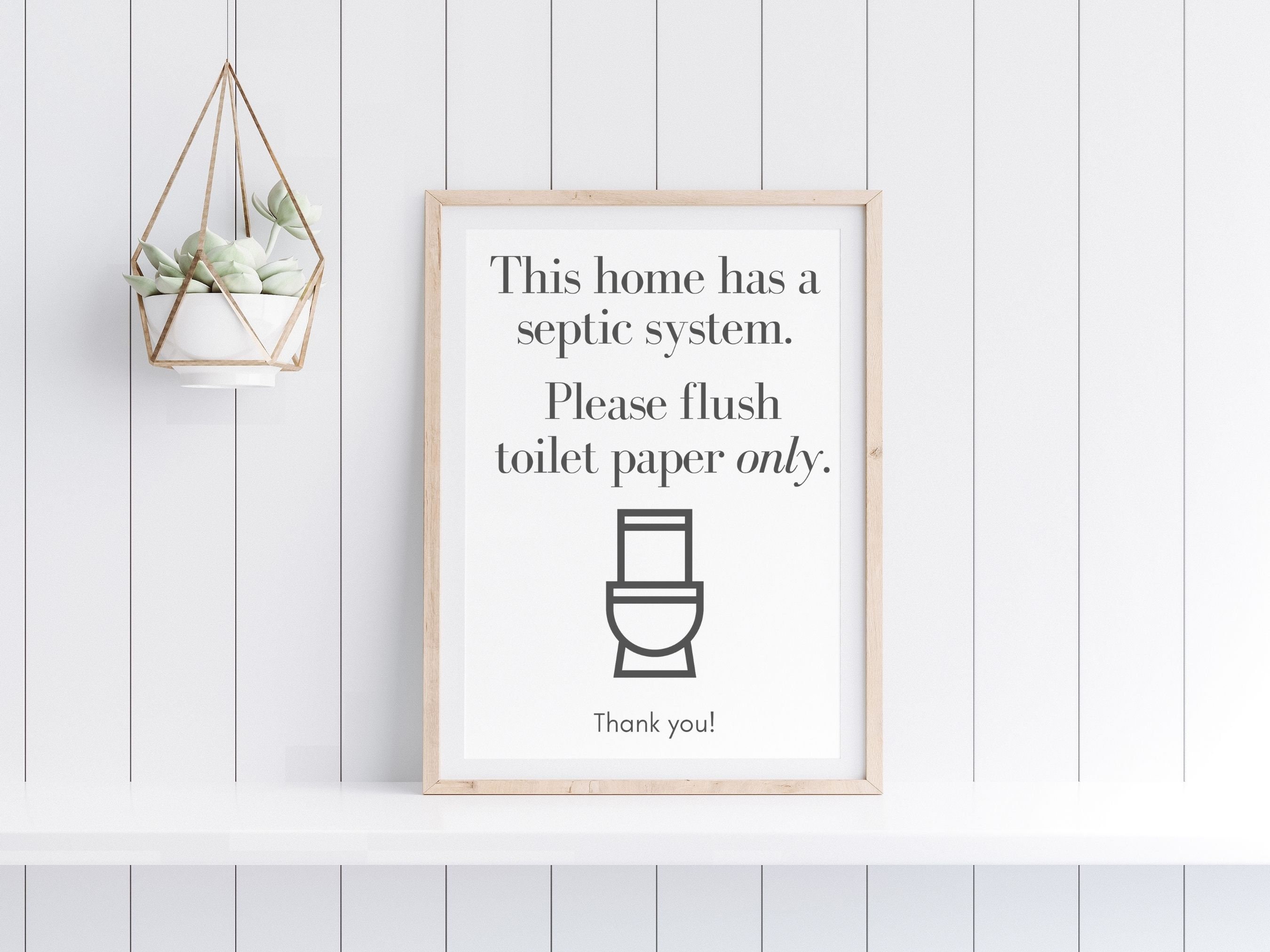 Airbnb Septic System Sign | Airbnb Flush Sign | Airbnb Toilet Sign ...