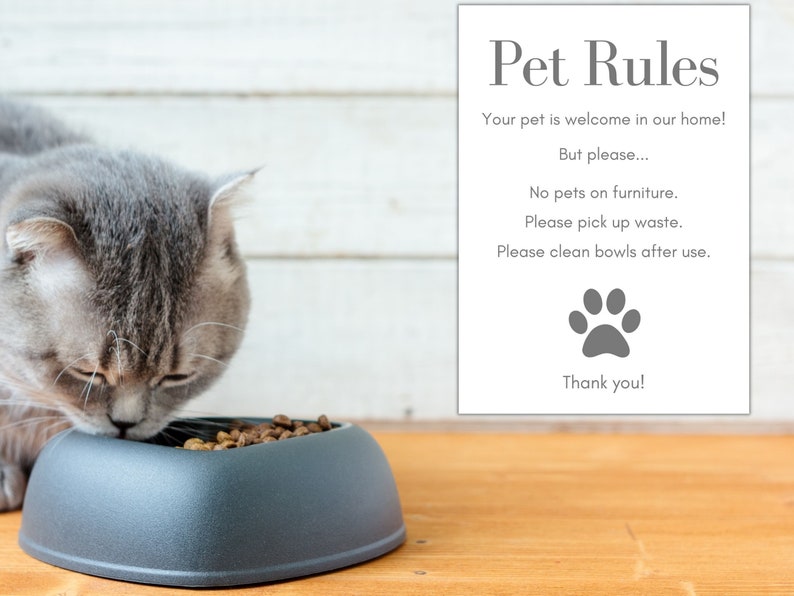 Airbnb Pet Rules Sign Template, Editable Airbnb Pet Sign, Airbnb Rules ...