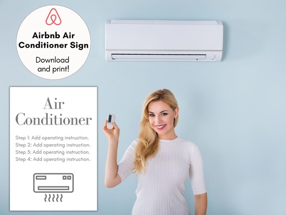 Airbnb Air Conditioner Sign Airbnb Air Conditioner - Etsy