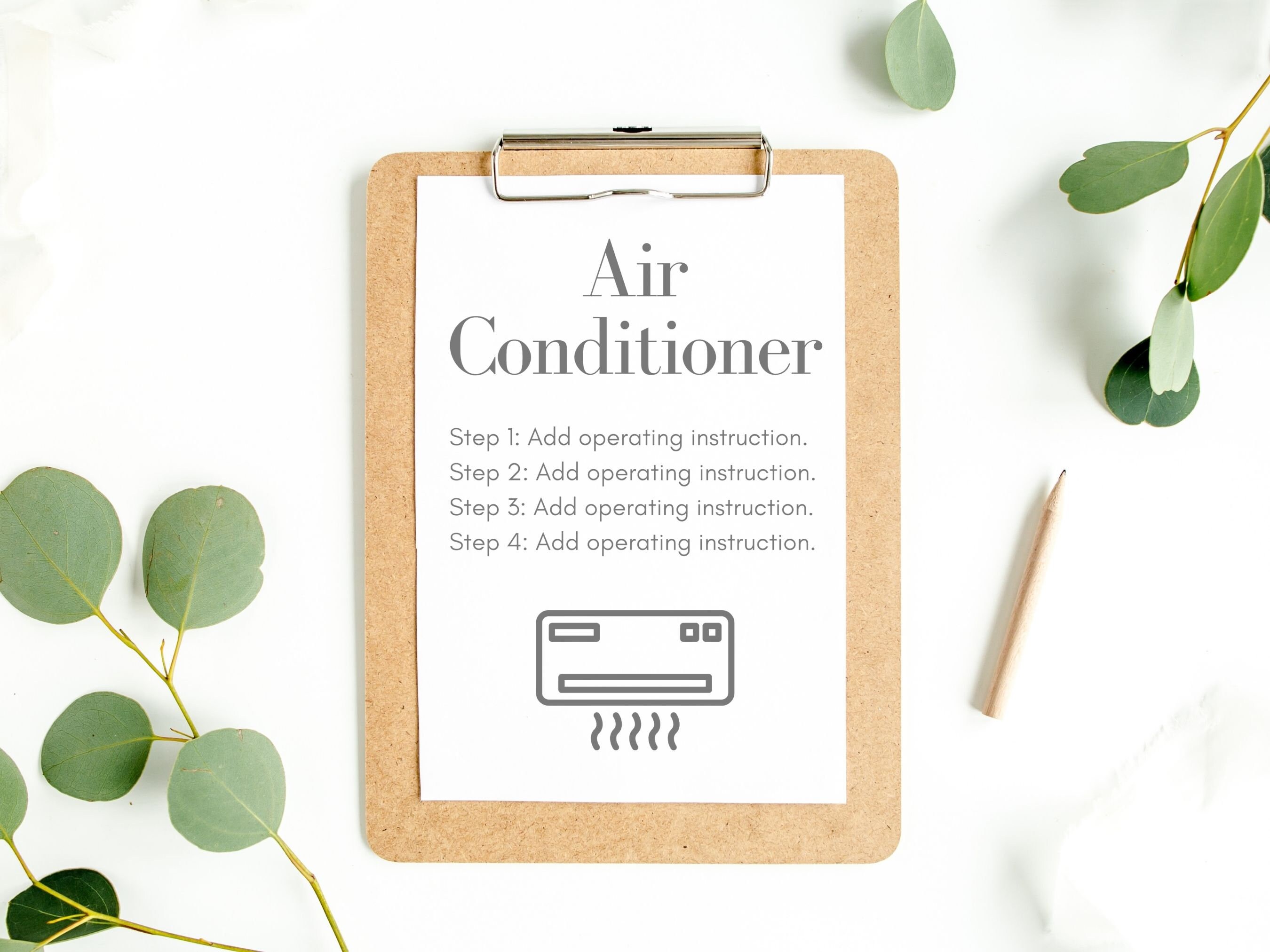 Airbnb Air Conditioner Sign | Airbnb Air Conditioner Instructions ...