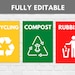 Airbnb Signs | Recycling Rubbish Compost Signs | Editable Airbnb ...