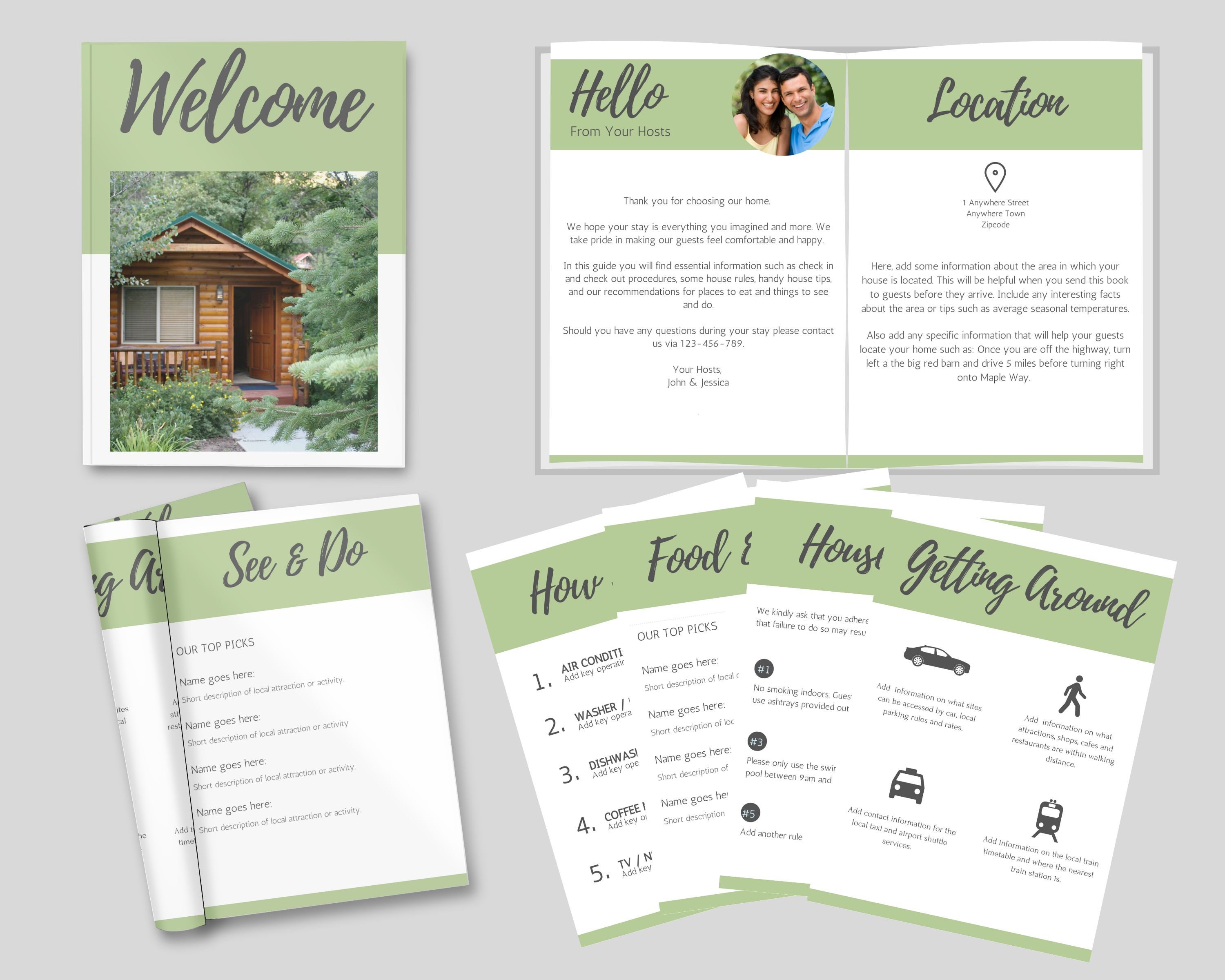 Airbnb Welcome Book, Airbnb Template, Airbnb Guide Book. Airbnb Guest ...