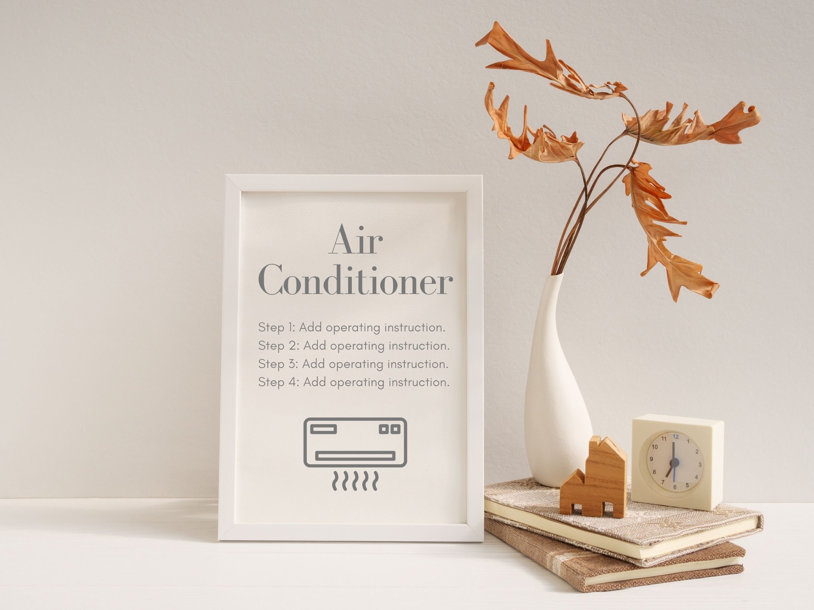 Airbnb Air Conditioner Sign | Airbnb Air Conditioner Instructions ...