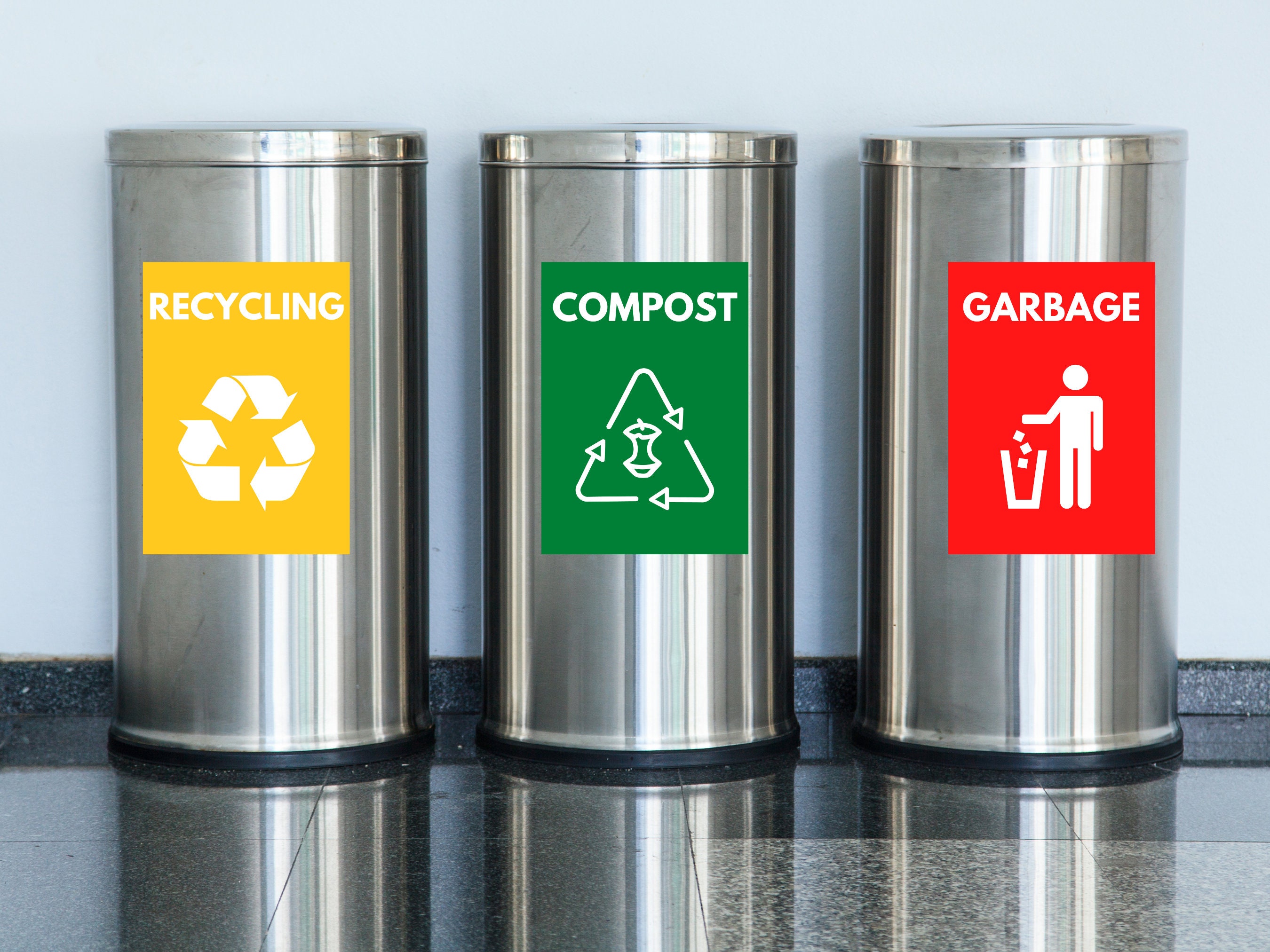 Airbnb Signs | Recycling Garbage Compost Signs | Airbnb Signage | Signs ...