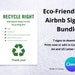 Eco-friendly Airbnb Sign Bundle Airbnb Signage Signs for Rental Home ...