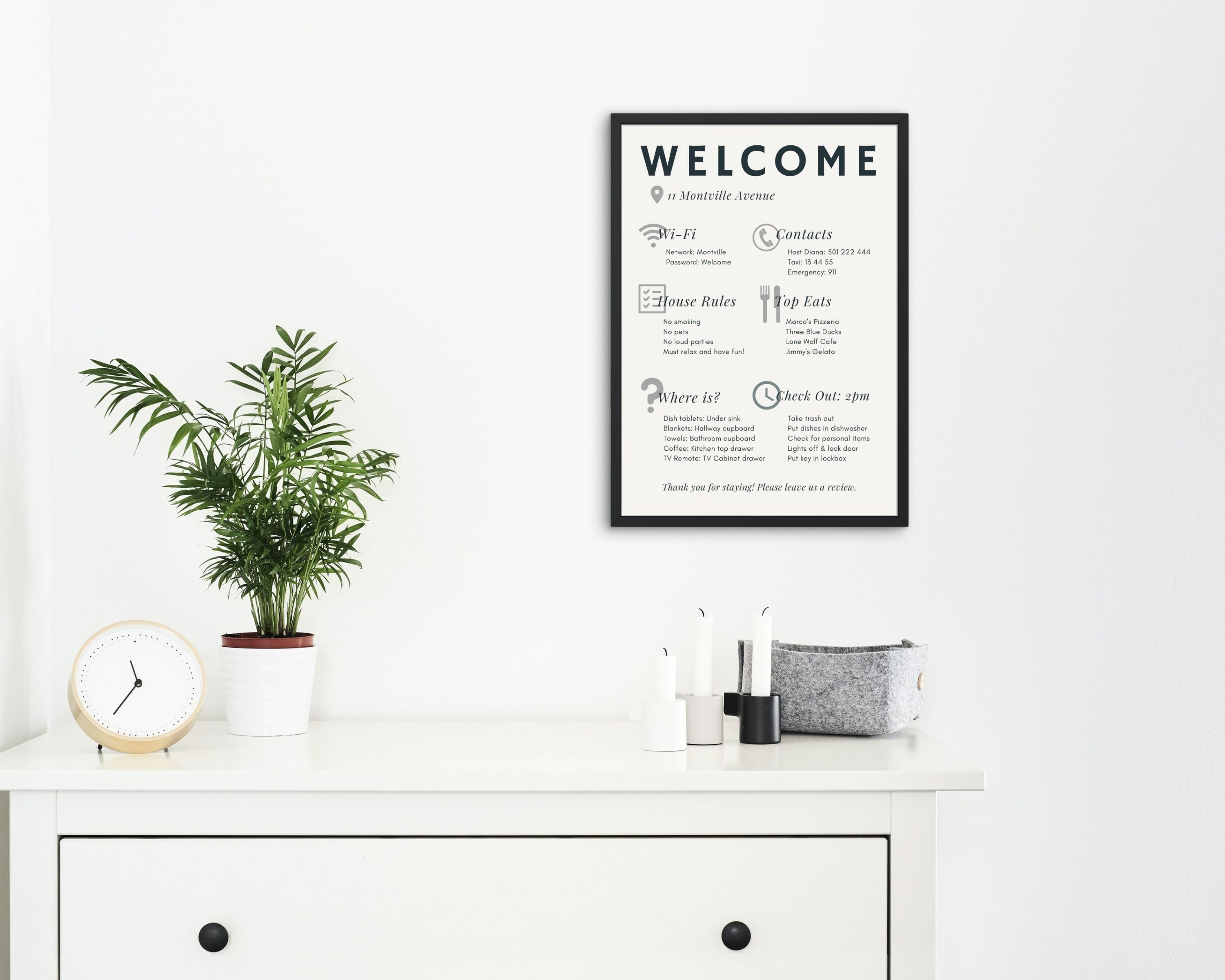 Airbnb Welcome Sign | Airbnb Template | Airbnb Signage | Airbnb Signs ...