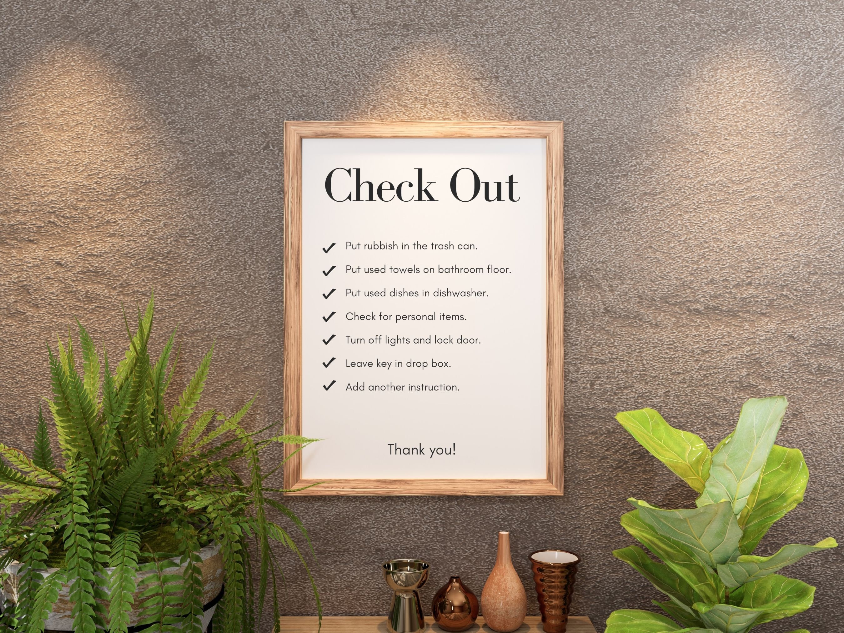 Airbnb Check Out Sign Template, Airbnb Check Out List, Airbnb Guest ...