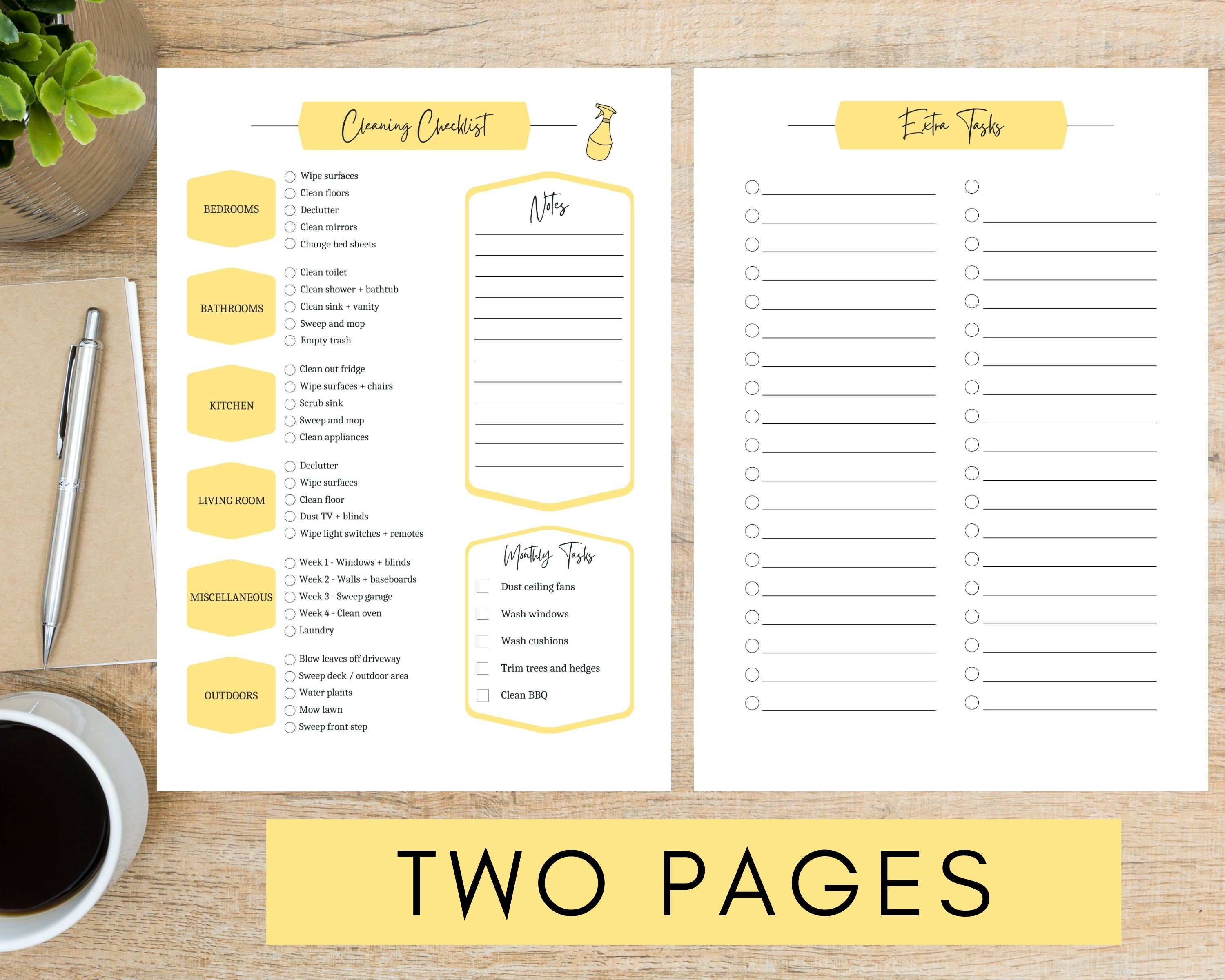 Airbnb Cleaning Checklist Canva | Editable Airbnb Template | Airbnb ...