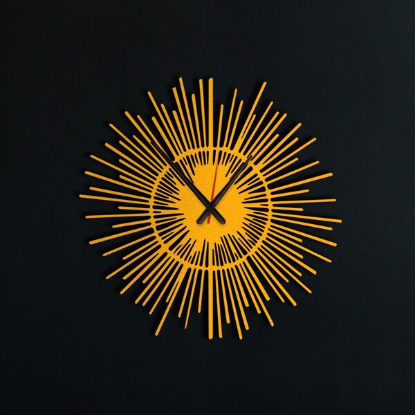 Sun Wall Clock - Etsy