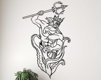 Poseidon Metal Wall Art - Etsy