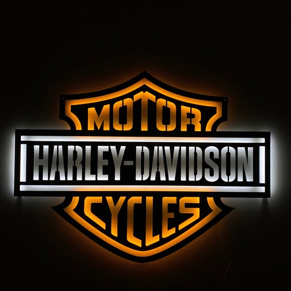 Harley Davidson Metal Neon Sign - Etsy