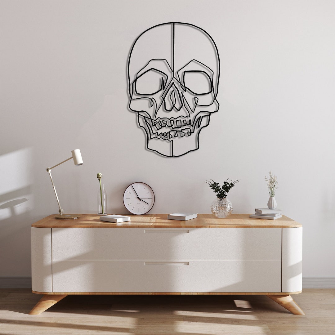 Skull Metal Wall Decor Halloween Decor Unique Wall Decor - Etsy