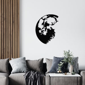 Moon Metal Wall Art Astrology Wall Decor Moon Sign Office - Etsy