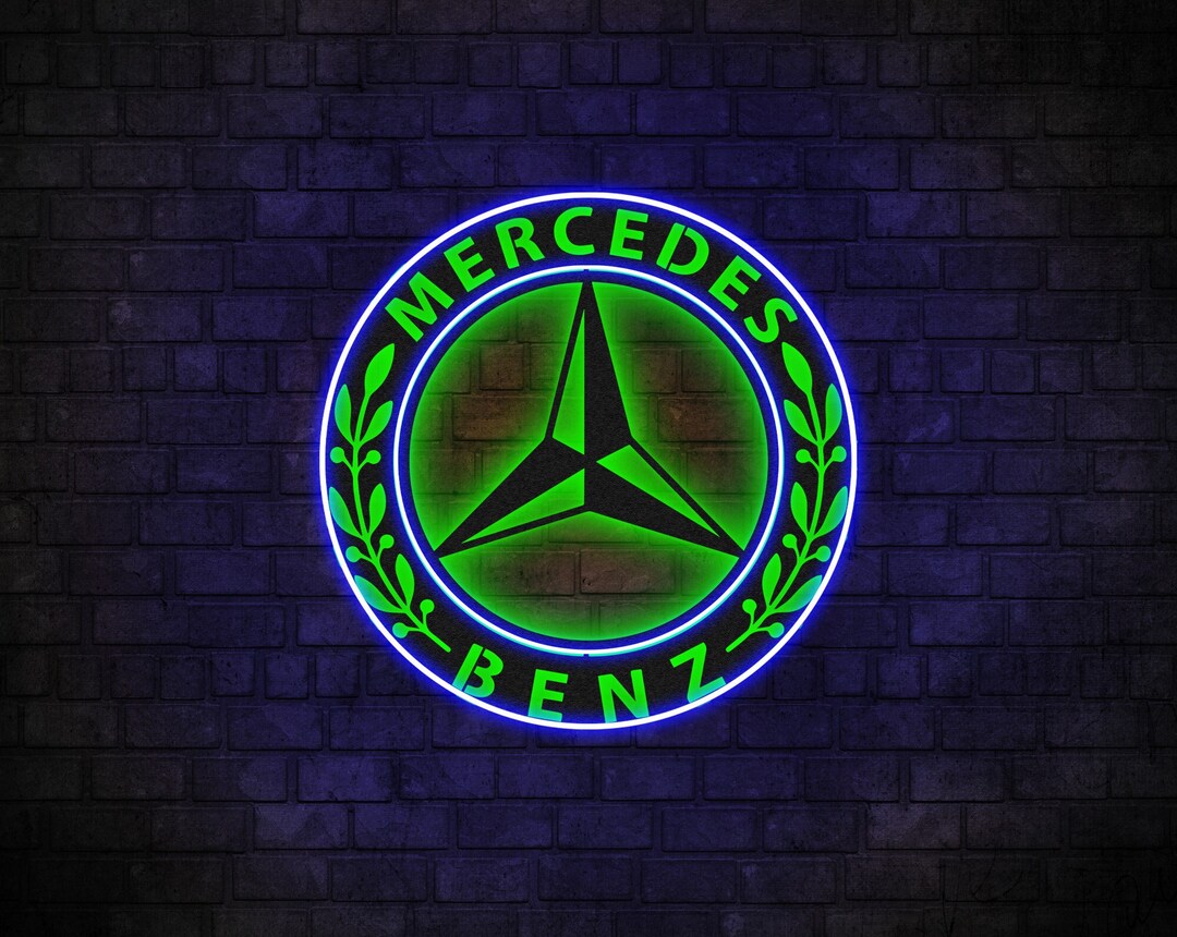 Mercedes Benz Neon Sign Mancave Decor Garage Wall Decor - Etsy