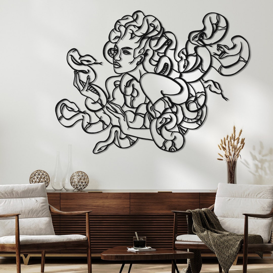 Medusa Metal Wall Decor Greek Mythology Wall Art Living Room - Etsy Canada