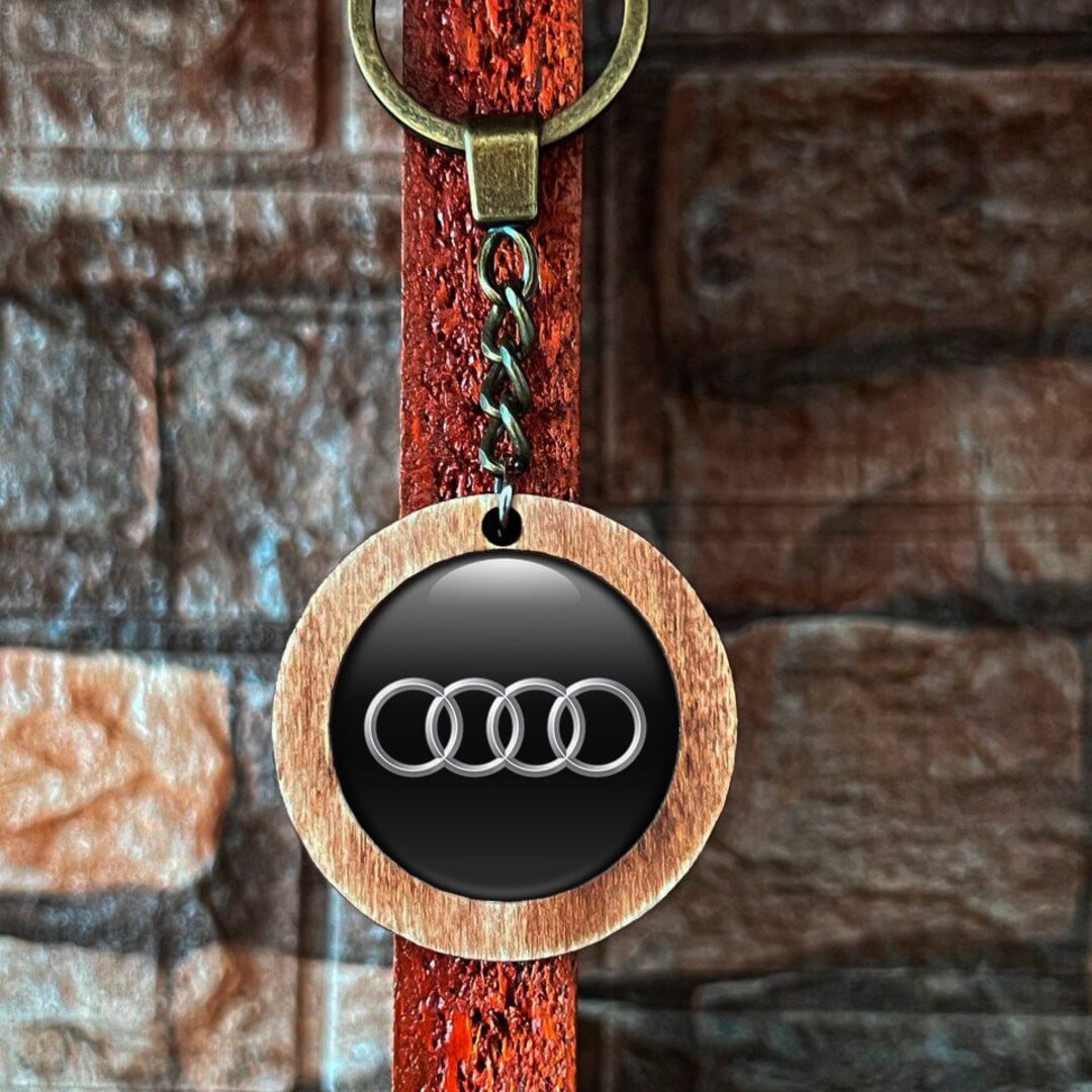 Hadmede Wood Audi Emblem Keychain Gift Idea Keyring - Etsy