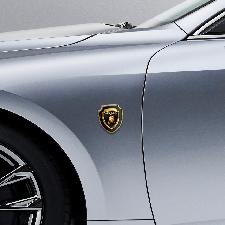Lamborghini Badge Silicone Emblem Sticker All SIZES Car Interior, Phone ...