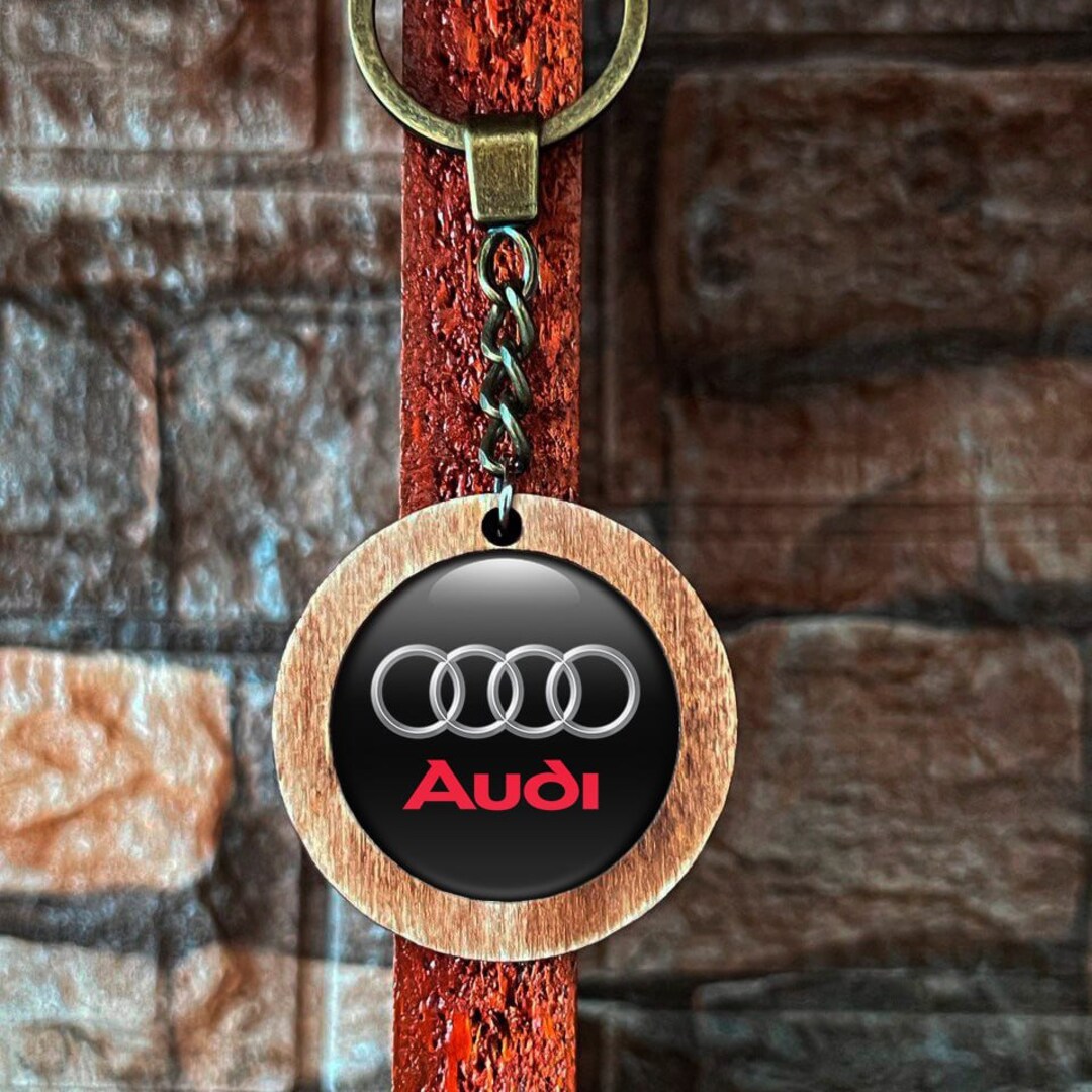 Hadmede Wood Audi Emblem Keychain Gift Idea Keyring - Etsy