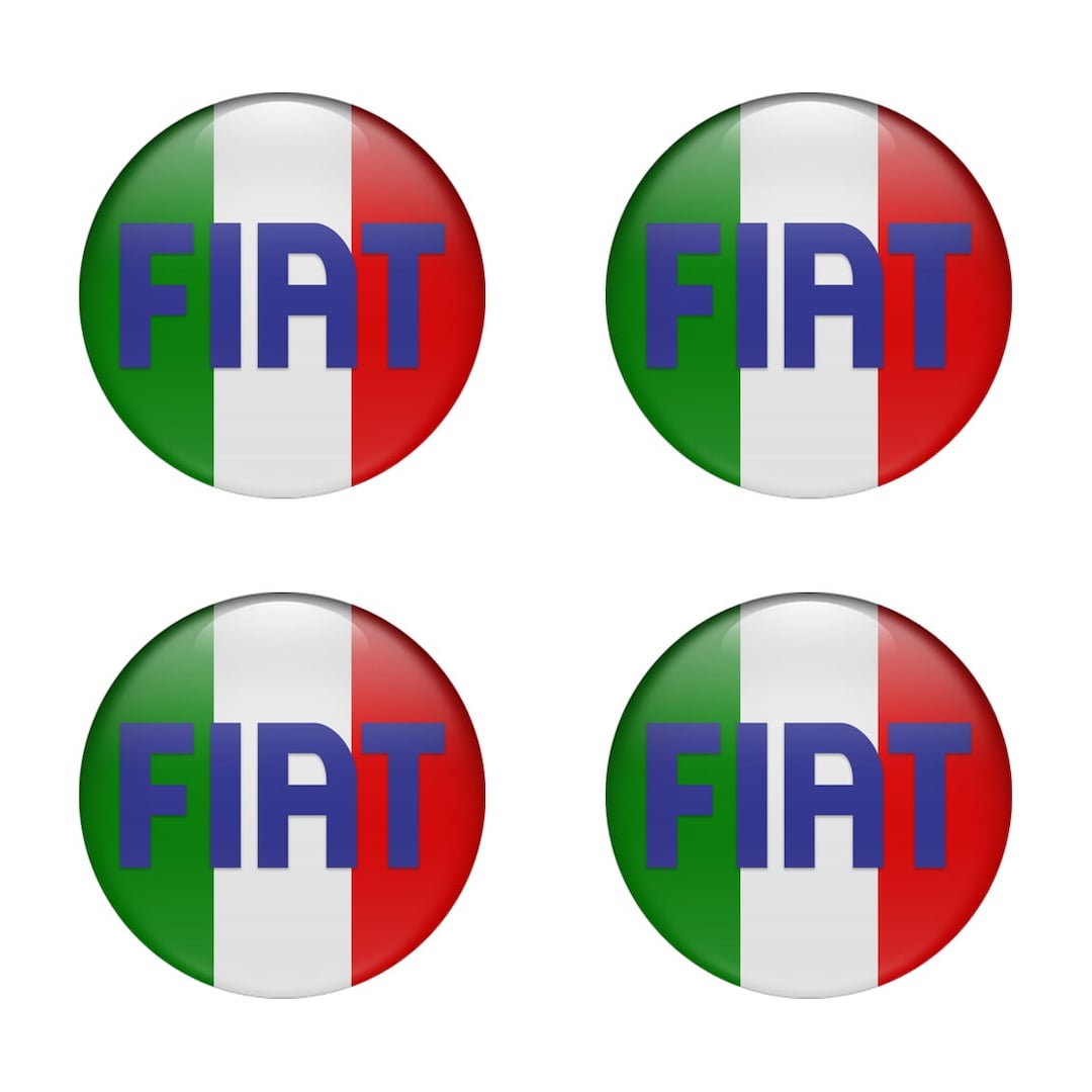 All Sizes 3dprint Silicone Sticker Italia Flag FIAT for Rim Center Caps ...