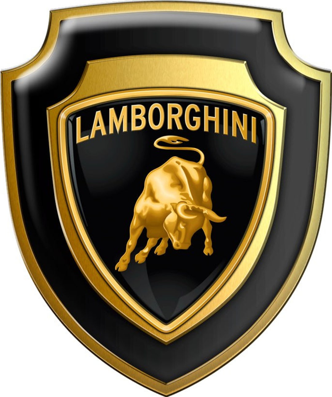 Lamborghini Badge Silicone Emblem Sticker All SIZES Car Interior, Phone ...
