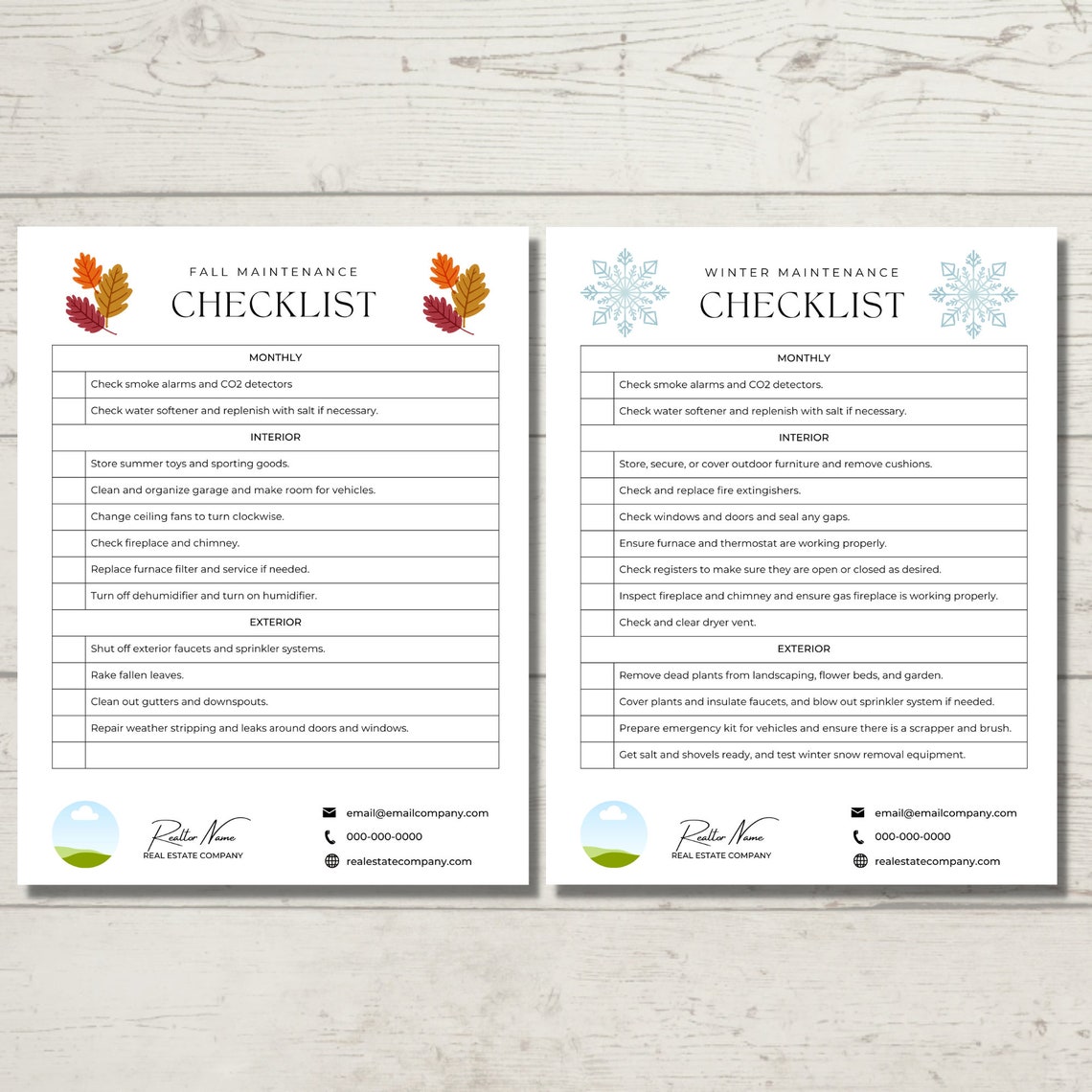 Home Maintenance Checklist Templates | Home Maintenance Planner ...