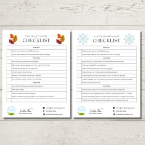 Home Maintenance Checklist Templates | Home Maintenance Planner ...