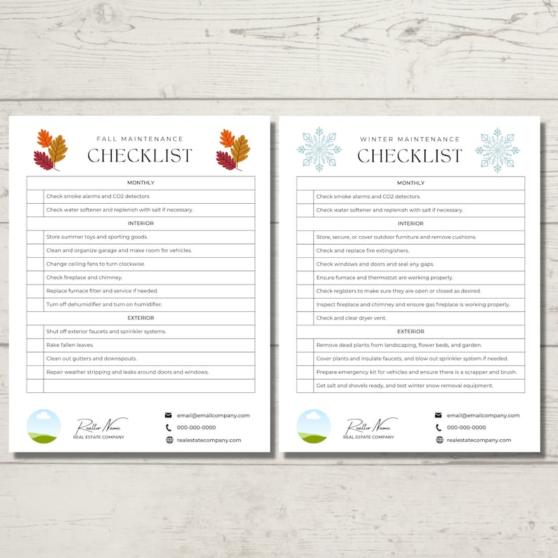 Home Maintenance Checklist Templates | Home Maintenance Planner ...