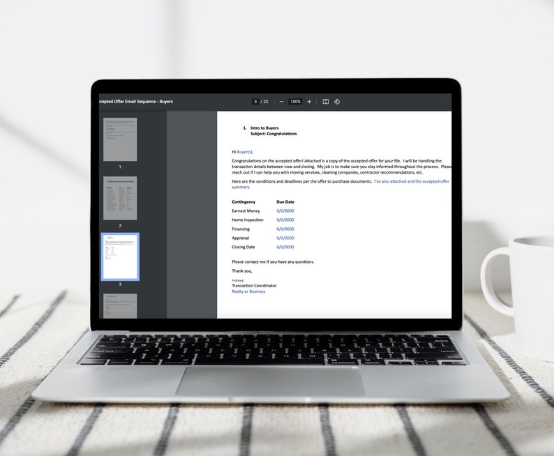 Real Estate Transaction Coordinator Email Templates For Buyers Etsy 