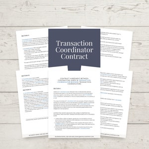 Transaction Coordinator Checklist and Templates Vault | Real Estate ...