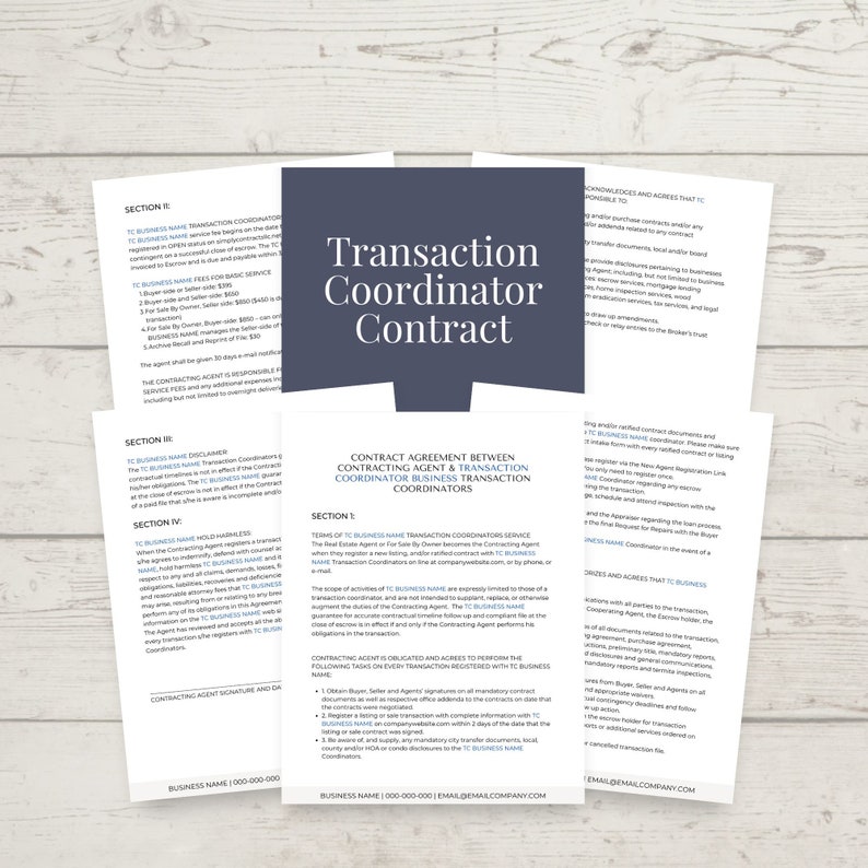 Transaction Coordinator Checklist and Templates Vault | Real Estate ...