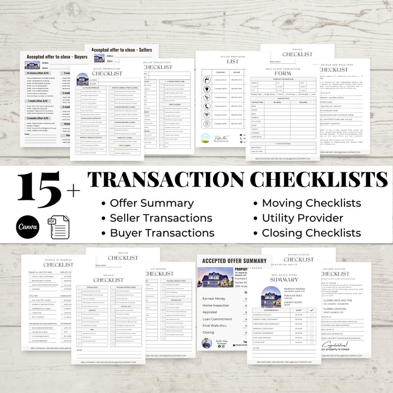 Transaction Coordinator Checklist and Templates Vault | Real Estate ...