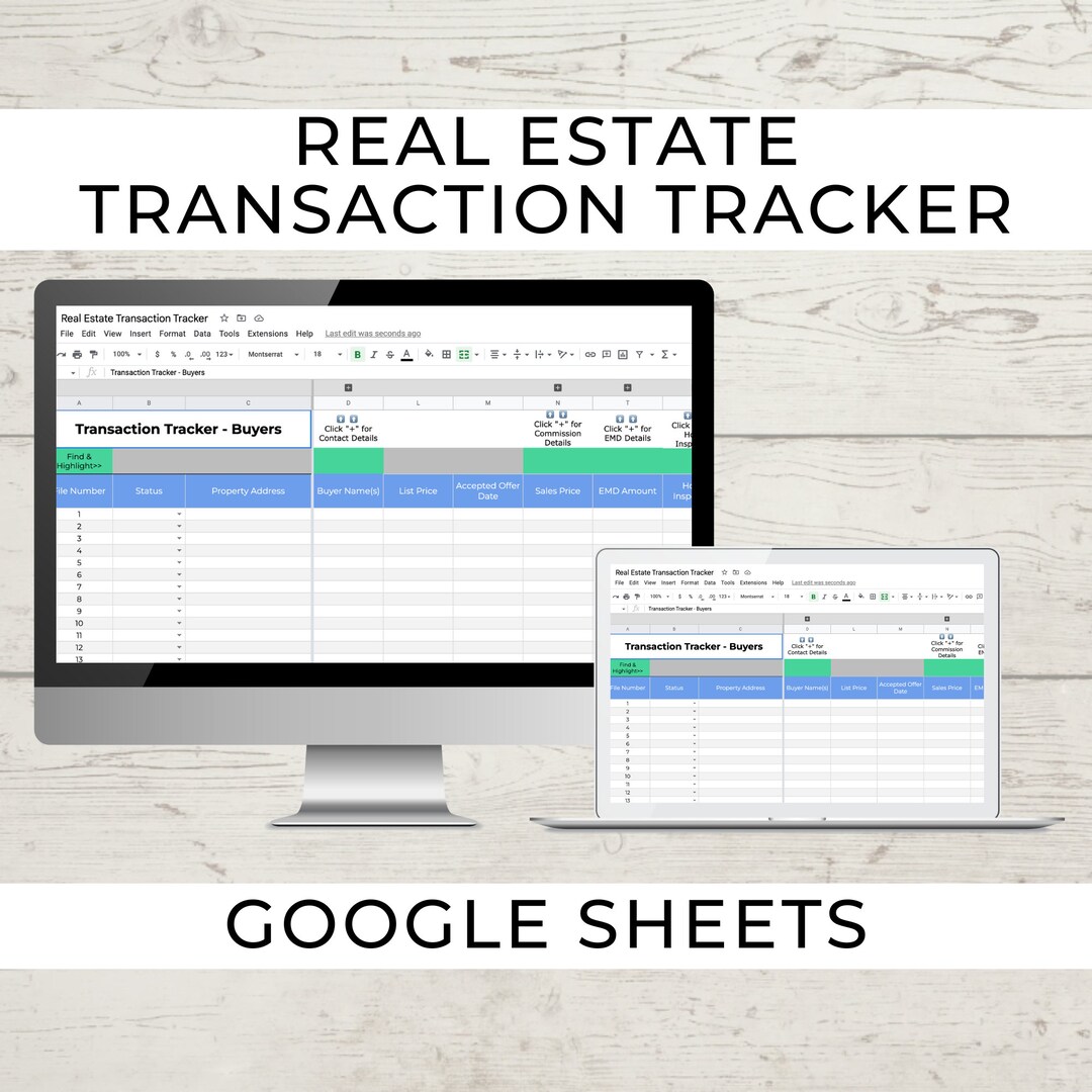 Real Estate Transaction Tracker Transaction Coordinator Checklist ...
