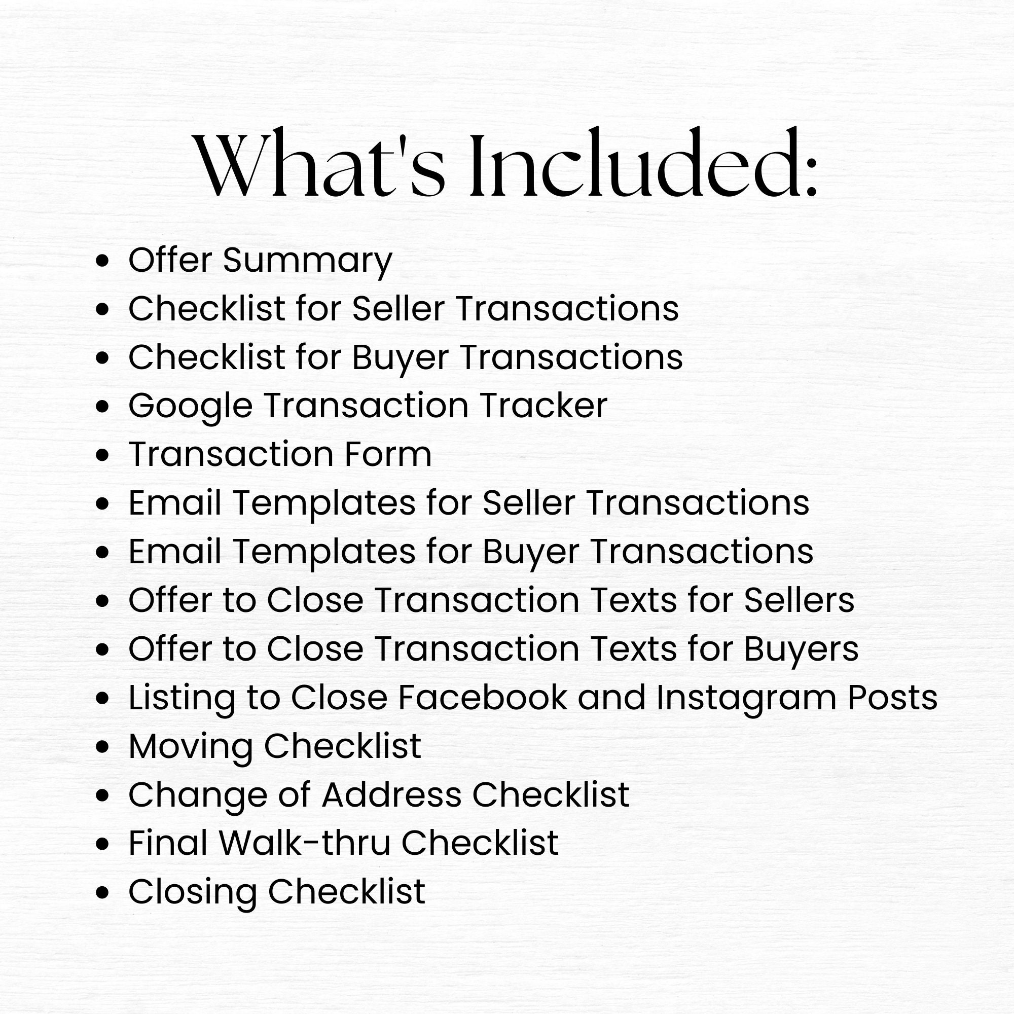 Real Estate Transaction Coordinator Template Bundle | Transaction ...