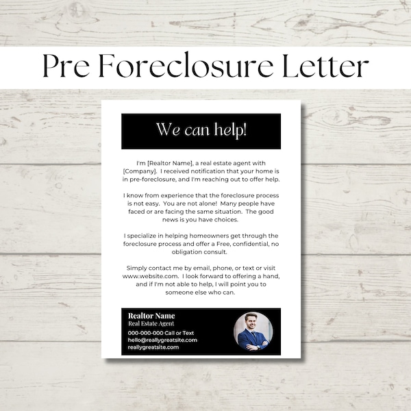 Pre Foreclosure Letter - Etsy