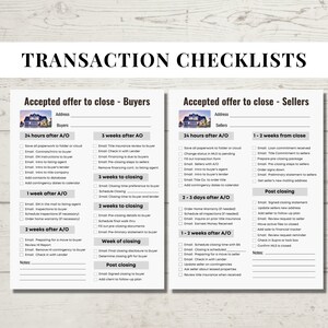 Transaction Coordinator Checklist and Templates Vault Real - Etsy