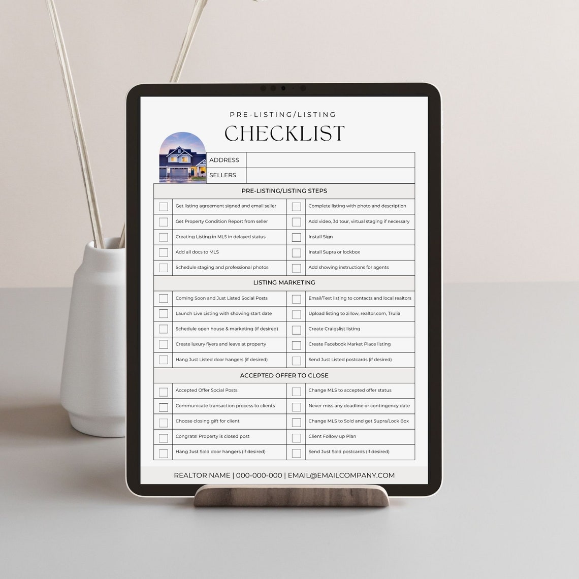 Real Estate Checklist Template Bundle | Checklists for Realtors | Home ...