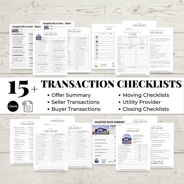 Real Estate Listing Agent Checklist Template Bundle Checklists for ...
