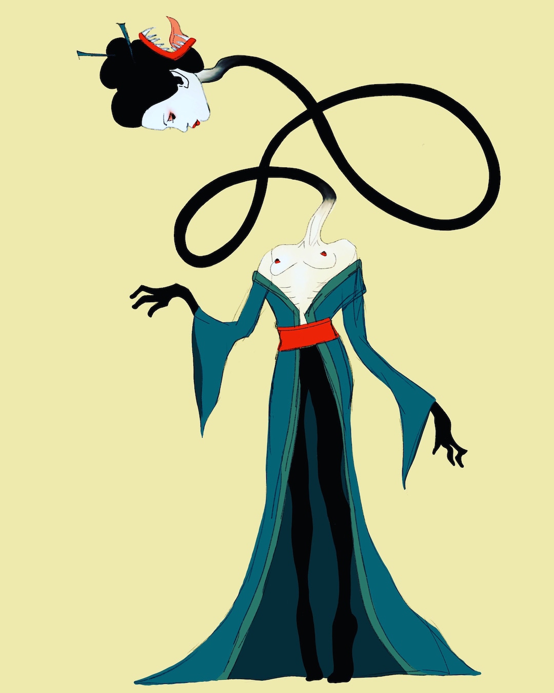 Art Print - Yokai - Japanese Spirit - Etsy