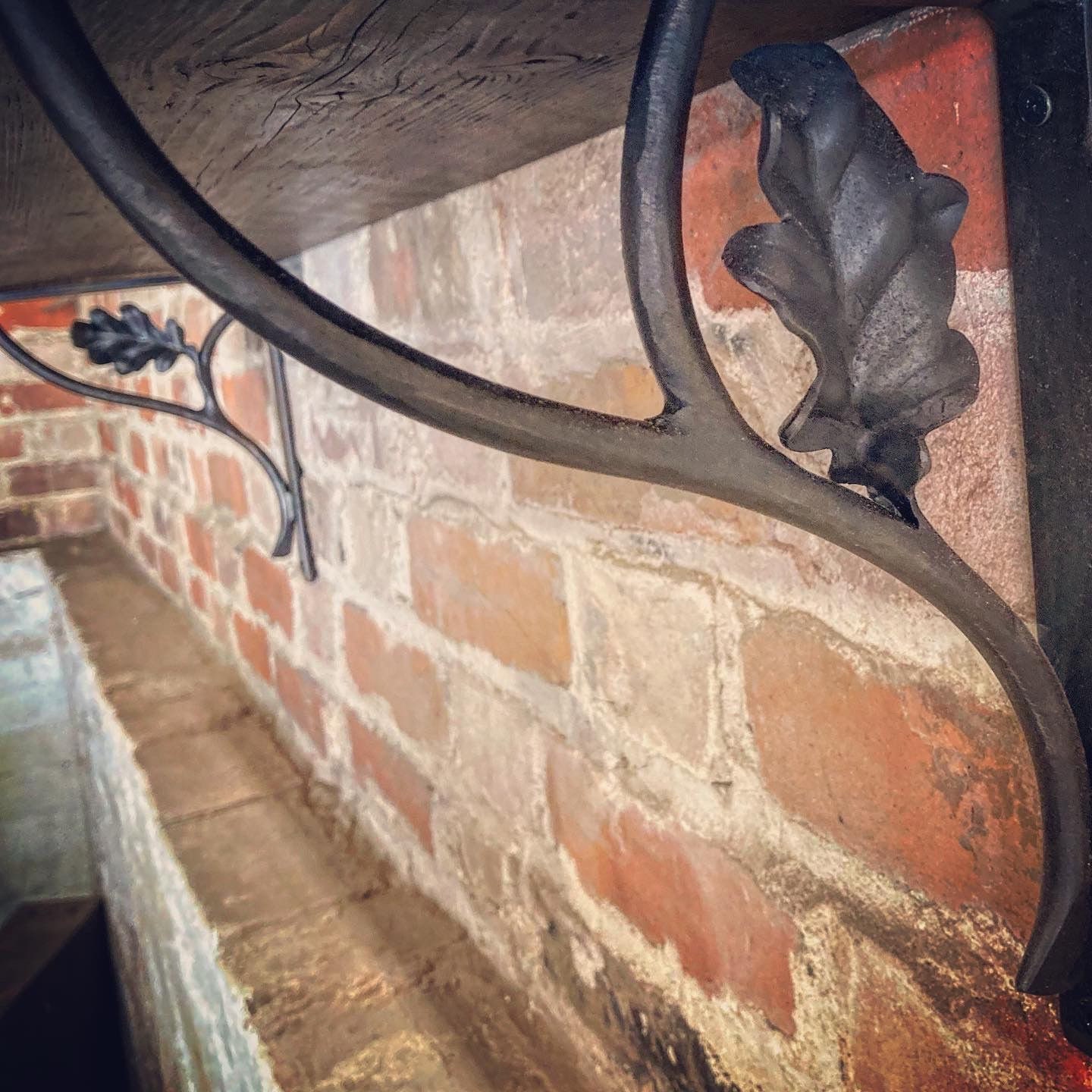 Hand Forged Oak Leaf Shelf Brackets - Etsy