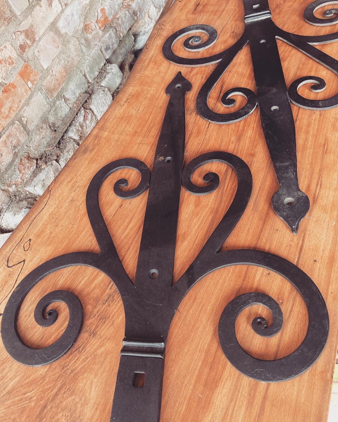 Medieval/gothic Style Hand Forged Door Hinges - Etsy UK