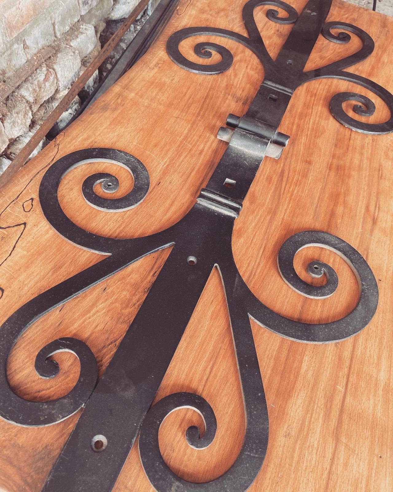 Medieval/gothic Style Hand Forged Door Hinges - Etsy UK