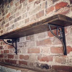Hand Forged Oak Leaf Shelf Brackets - Etsy